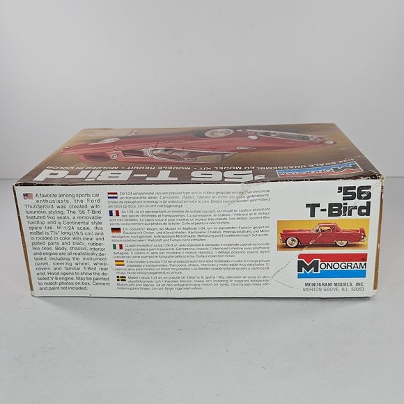 Monogram | Toys | 982 Monogram 1956 Ford Tbird Model Kit 124 Scale ...
